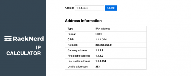 RackNerd - IPv4 Calculator and IPv6 Calculator — RackNerd