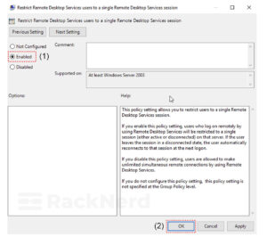 How to allow multiple RDP sessions at the same time? — RackNerd