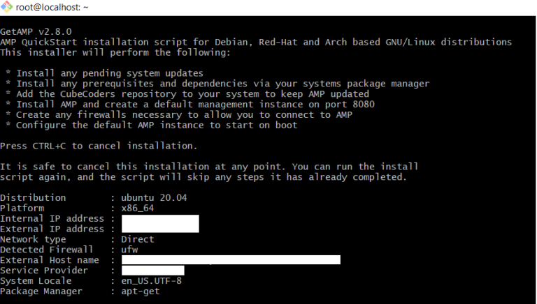 How to Install AMP Game Server Management Panel — RackNerd