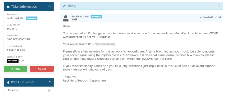 Changing Your VPS Primary IPv4 Address with RackNerd — RackNerd